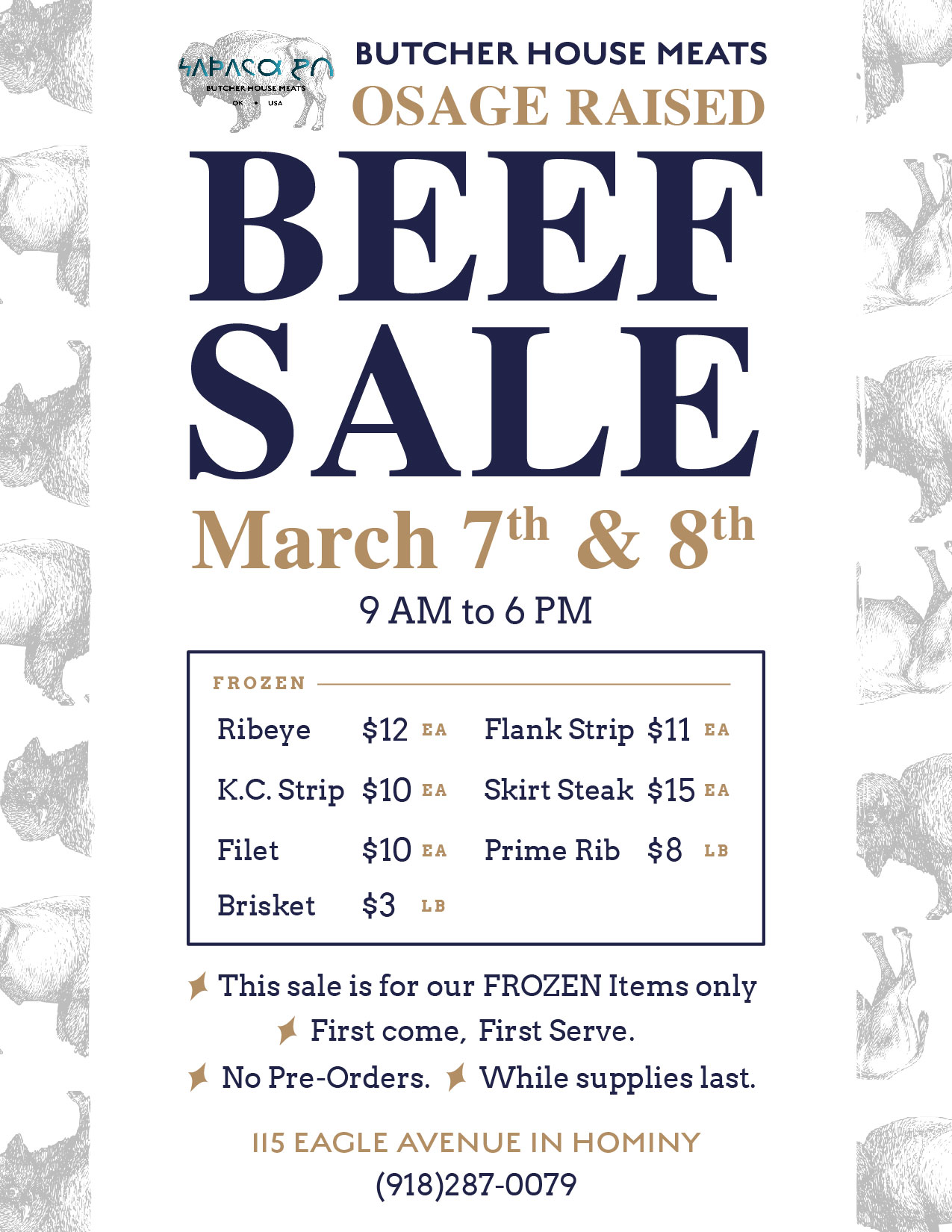 Butcher House Meats Osage Raised Beef Sale | Osage Nation